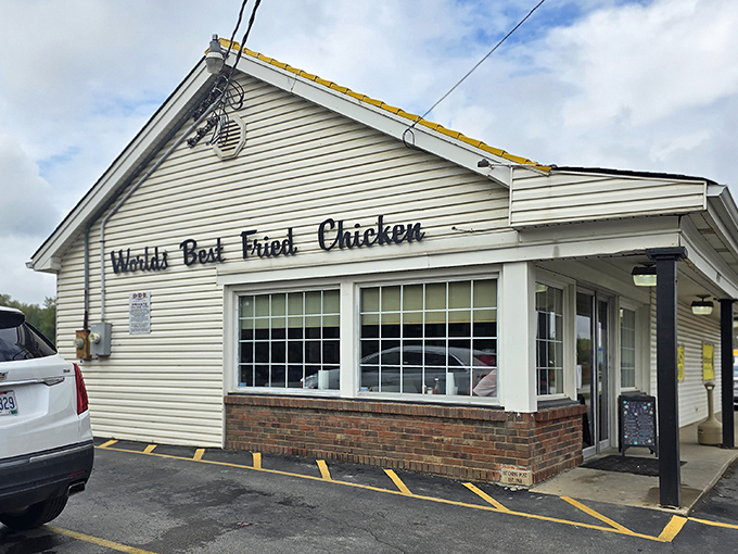 The unassuming exterior boldly proclaims "World's Best Fried Chicken" &ndash; a claim that generations of Cincinnatians will passionately defend to skeptics.