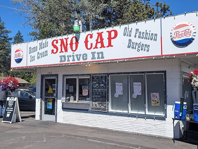 The classic white building with bold red "SNO CAP" lettering isn't trying to impress anyone&mdash;except your taste buds, which will be thoroughly wowed.