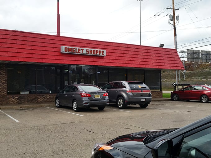 That iconic red roof isn't just a design choice&mdash;it's a beacon of breakfast hope for hungry Parkersburg locals seeking their morning egg fix.