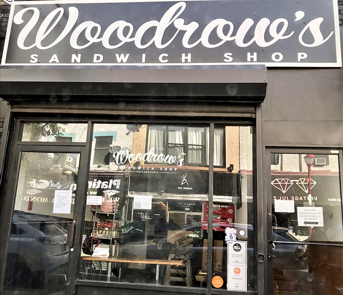 Woodrow's sleek black storefront on South Street doesn't scream for attention, but like a quiet genius, it lets its sandwiches do all the talking.