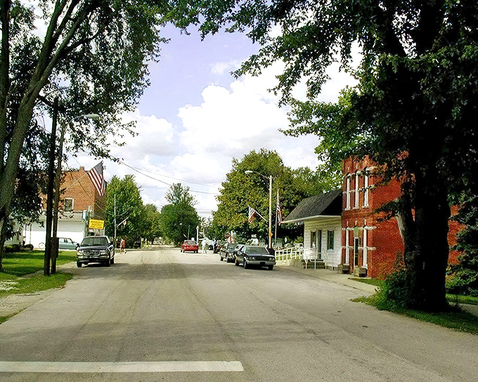 Main Street Orestes offers a glimpse into small-town America where time moves at its own pace and neighbors still wave from their porches.