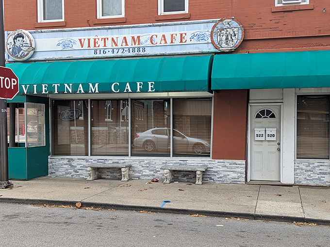 The unassuming exterior of Vietnam Cafe belies the culinary treasures within &ndash; proof that the best food experiences often hide behind the simplest facades.