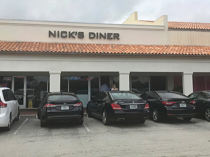 The unassuming exterior of Nick's 50's Diner proves once again that Florida's best culinary treasures often hide in plain sight, like a vintage Cadillac in a sea of sedans.