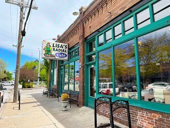 The brick exterior with its vintage sign and green-trimmed windows isn't trying to be retro&mdash;it actually is retro. Lisa's Radial Cafe stands as Omaha's time machine to breakfast perfection.