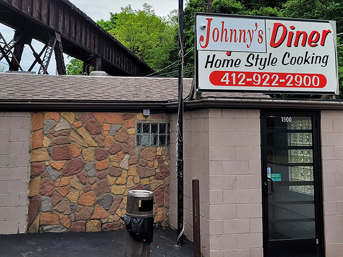 Nestled under a railroad overpass, Johnny's Diner proves that extraordinary food often hides in the most unassuming packages. Pittsburgh's best-kept breakfast secret stands ready to serve.