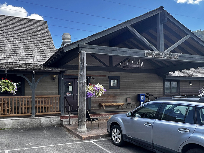 The Virginian's rustic wooden exterior isn't just charming&mdash;it's a warning sign that your diet is about to surrender unconditionally to mountain-sized comfort food.