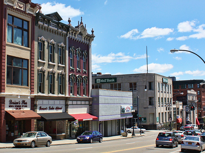 Historic charm meets small-town affordability in Jamestown's well-preserved downtown, where your wallet can finally breathe a sigh of relief.