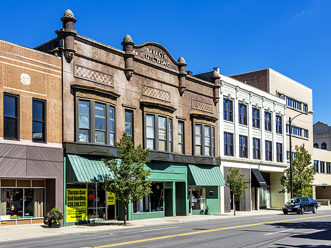Historic storefronts line Warren's downtown district, where affordable charm meets small-town hospitality without the big-city price tag.