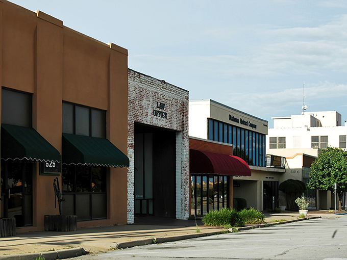 Downtown Lawton's historic buildings stand as testaments to affordability and charm, where your Social Security check stretches like a yoga instructor.