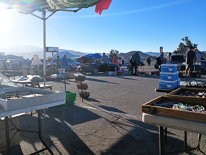 The early bird catches more than worms at this sprawling marketplace, where mountains frame a sea of potential discoveries and unexpected treasures.