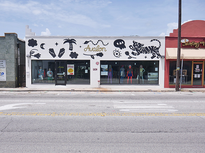 That playful mural with the striped tiger isn't just decoration &ndash; it's your first hint that this isn't ordinary thrift shopping.