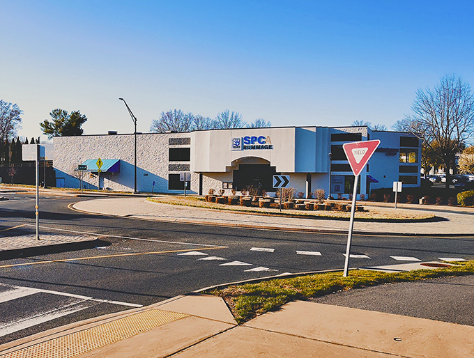 The unassuming exterior of the SPCA Rummage Store belies the treasure trove within. Your wallet and local furry friends will thank you for stopping by.