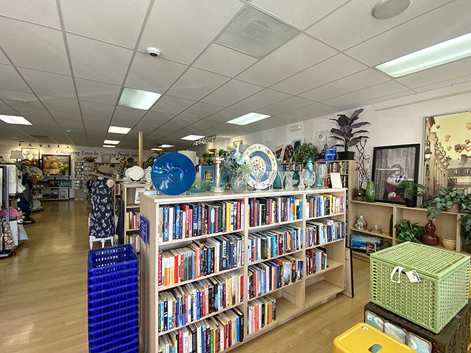 The Spanish-style facade of San Marcos Goodwill beckons like a siren song to bargain hunters and treasure seekers alike.