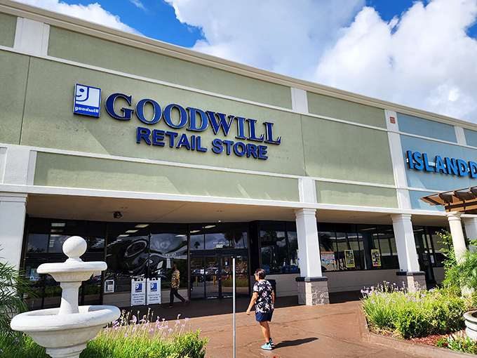 The unassuming facade of Goodwill Kissimmee hides a treasure trove within. Like finding the secret entrance to Narnia, but with better deals on gently-used sweaters.