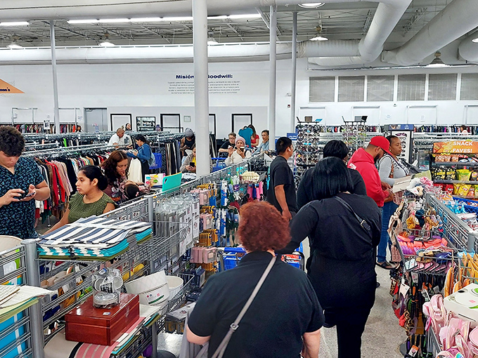 Welcome to the treasure hunter's paradise! The unassuming exterior of Miami's Goodwill Outlet belies the bargain wonderland waiting inside.