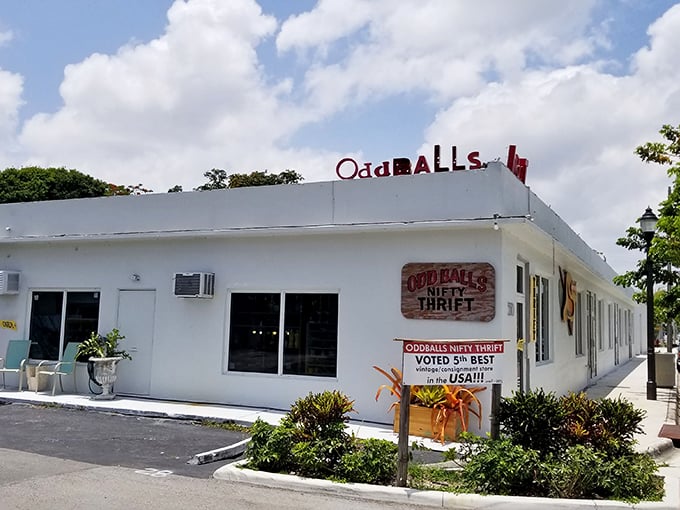 The unassuming exterior of OddBalls belies the wonderland within&mdash;like finding a portal to retail Narnia behind a humble white fa&ccedil;ade.