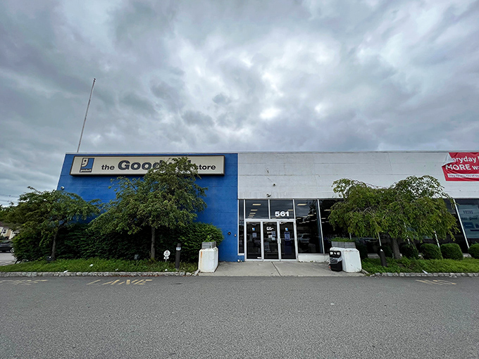 The blue-and-white facade might look unassuming, but inside this Pompton Plains Goodwill lies a treasure trove that would make any bargain hunter's heart race.