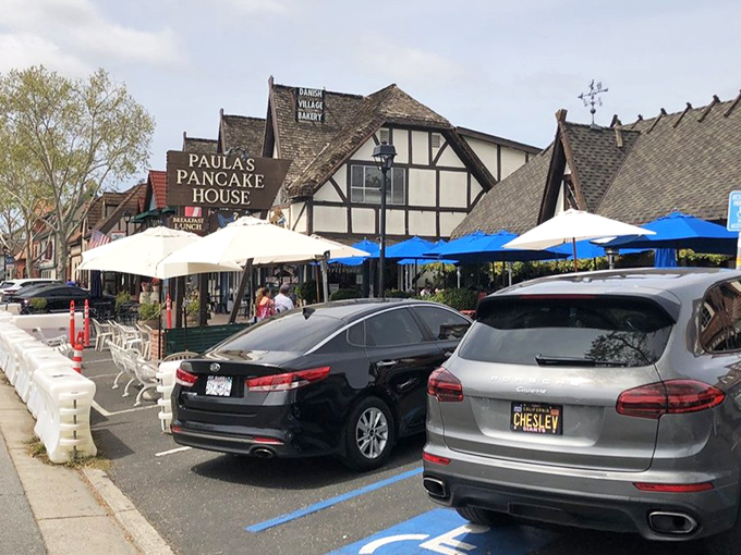 That classic Danish-style architecture isn't just for show &ndash; it's your first clue that serious pancake magic happens inside.