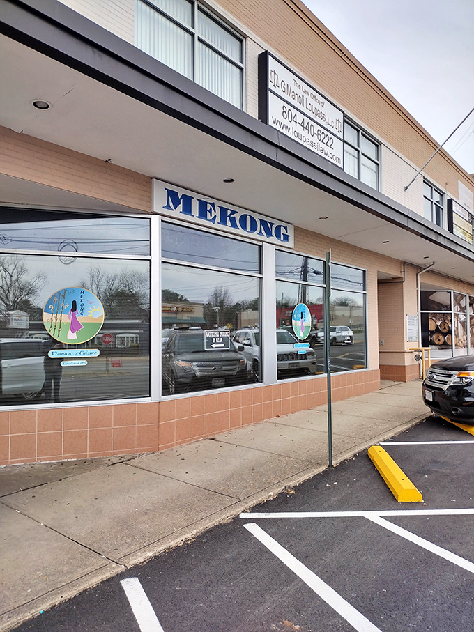 The unassuming storefront of Mekong Restaurant might not stop traffic, but locals know this modest exterior hides culinary treasures that would make any food pilgrim weep with joy.