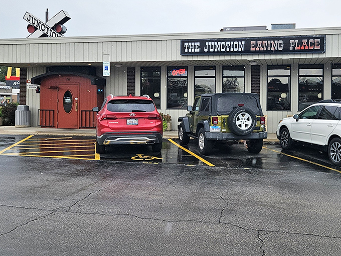 That railroad crossing sign isn't just for show&mdash;it signals your arrival at breakfast paradise in DeKalb.