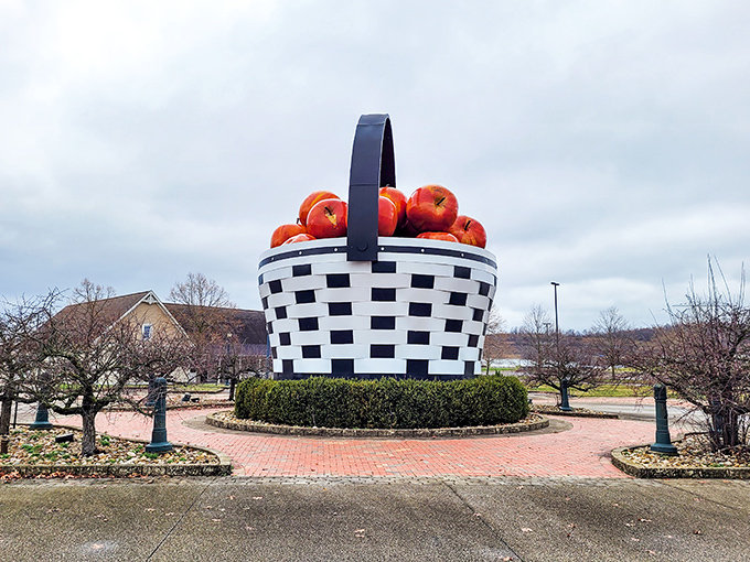 Ohio's ultimate "fruit basket upset" stands proudly against the skyline, proving everything really is bigger in the Buckeye State.