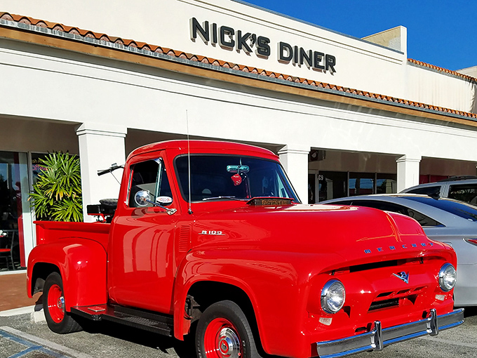 That classic Ford pickup isn't just decoration&mdash;it's a time machine parked outside, preparing you for the nostalgic journey waiting inside these doors.