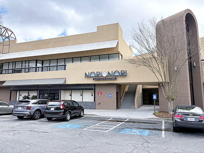 The unassuming exterior of Nori Nori hides culinary treasures within, like finding a diamond in a strip mall setting.