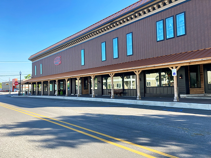Grabill's historic main street buildings stand as a testament to simpler times, where shopping isn't a chore but an afternoon's pleasure.