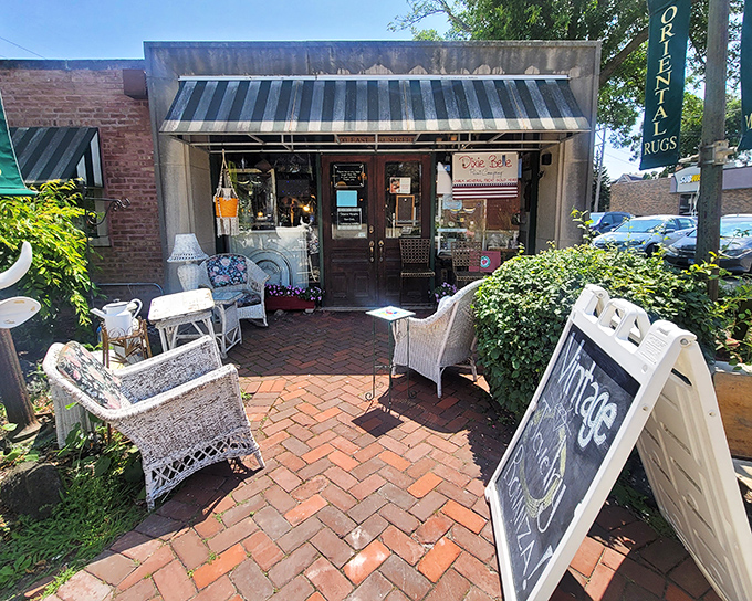 The unassuming brick exterior hides a universe of treasures within, like finding a portal to the past behind what looks like an ordinary storefront.
