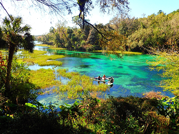 Nature's own watercolor masterpiece &ndash; the headspring at Rainbow Springs where that impossible blue-green hue isn't Photoshopped, it's just Florida showing off.