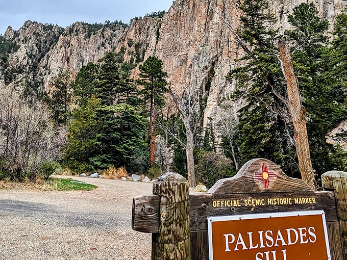 The Palisades Sill stands like nature's skyscraper, a 40-million-year-old monument that makes your office building look like a temporary arrangement.