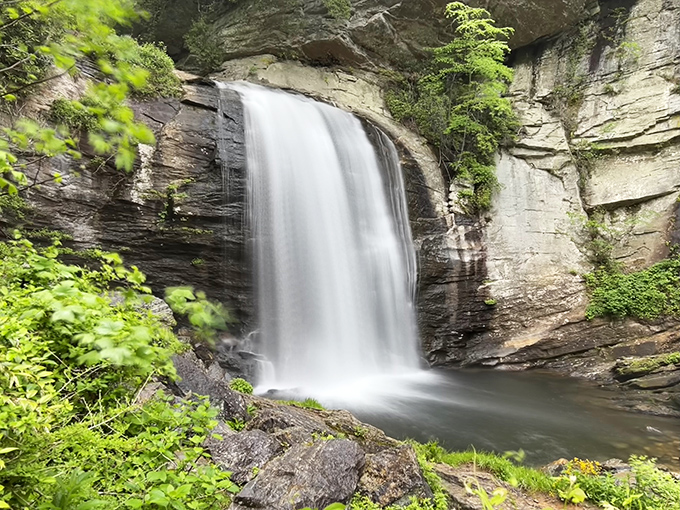 Morning light transforms the falls into a misty dream sequence. No Instagram filter needed when Mother Nature does the heavy lifting.