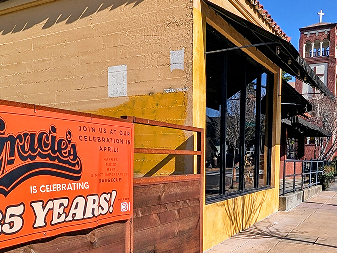 Gracie's sunny yellow exterior beckons like a barbecue lighthouse in Vallejo, promising smoky treasures within those humble walls.