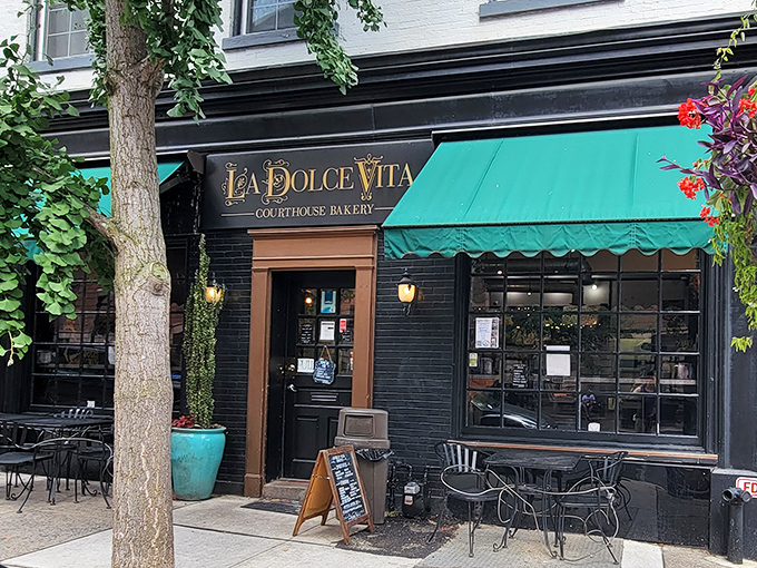 The elegant black exterior with teal awnings of La Dolce Vita looks like it was teleported straight from a Roman side street to downtown Lancaster. Sweet life, indeed!