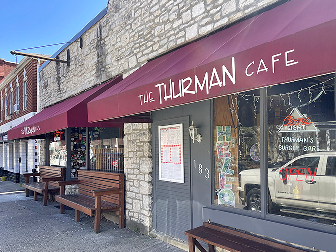 The unassuming red awning and stone facade of The Thurman Cafe hide Columbus's worst-kept culinary secret. Diet plans beware.