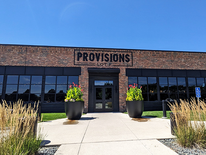 The unassuming brick exterior of Provisions Lot F proves once again that the best culinary treasures often hide behind the simplest facades.