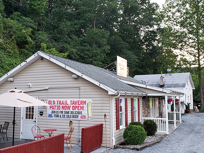 The unassuming exterior of Old Trail Tavern hides culinary treasures like a poker player with four aces and a straight face.