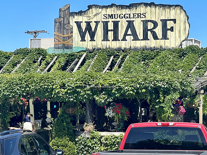 The vine-covered entrance to Smugglers' Wharf looks like it was plucked straight from a New England postcard and dropped into Pennsylvania's northwestern corner.