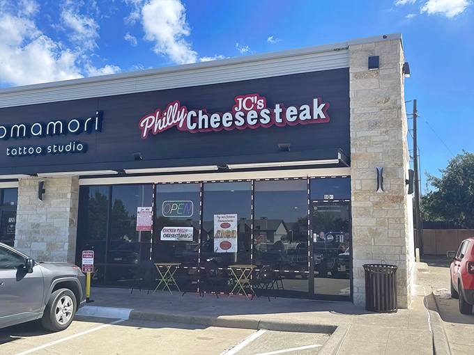 The unassuming storefront that houses cheesesteak greatness. Like finding a diamond in a strip mall, JC's modest exterior belies the culinary treasures within.
