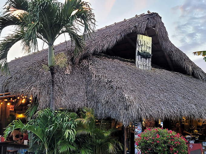 Mother Nature's air conditioning flows through this palm-thatched palace where seafood reigns supreme and pretension checks itself at the door.