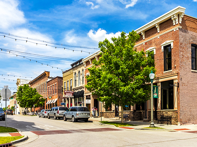 Downtown Greencastle looks like a Norman Rockwell painting came to life, complete with string lights and historic brick buildings that whisper stories from another era.