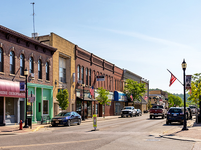 Downtown Prairie du Chien looks like Main Street USA came to life, complete with brick buildings that have witnessed more history than a Ken Burns documentary.