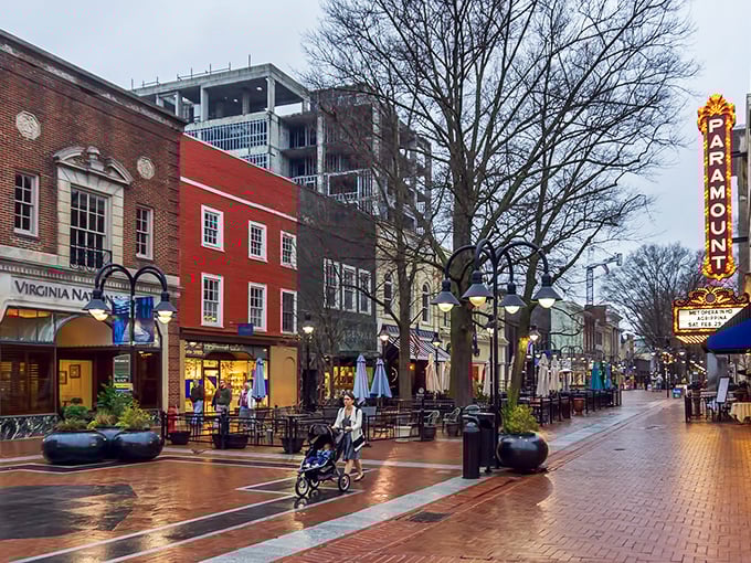 Charlottesville's historic Downtown Mall blends old-world charm with modern living, where retirees enjoy affordable cultural experiences year-round.