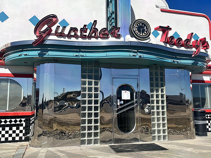 That iconic entryway isn't just photogenic&mdash;it's a portal to the past. The polished chrome exterior reflects both the Colorado sunshine and America's love affair with classic diners.
