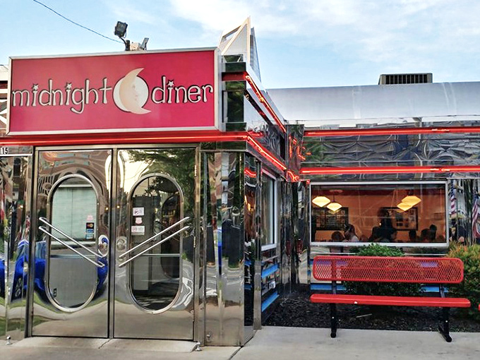That iconic chrome exterior and red signage isn't just eye-catching&mdash;it's a beacon of hope for hungry night owls across Charlotte.