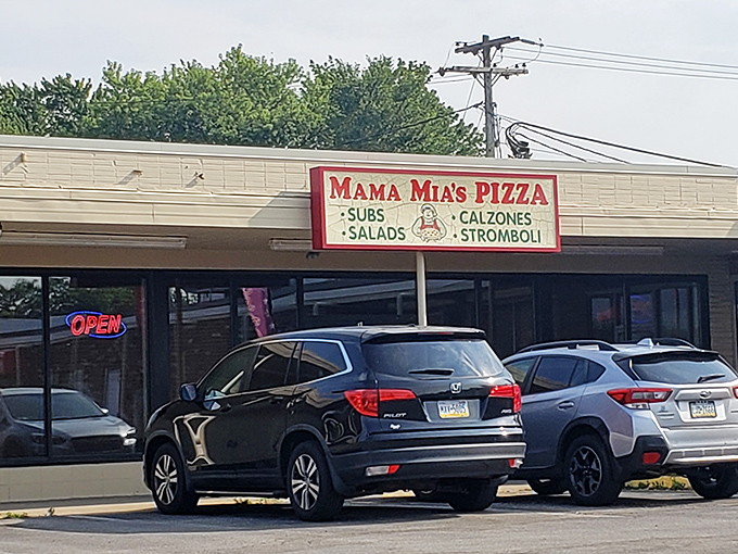 Mama Mia's storefront proudly announces its treasures&mdash;like a delicious billboard that makes passing drivers slam on their brakes.