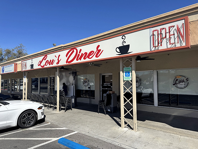 The unassuming storefront might not scream "culinary destination," but locals know this modest exterior hides breakfast treasures worth their weight in casino chips.