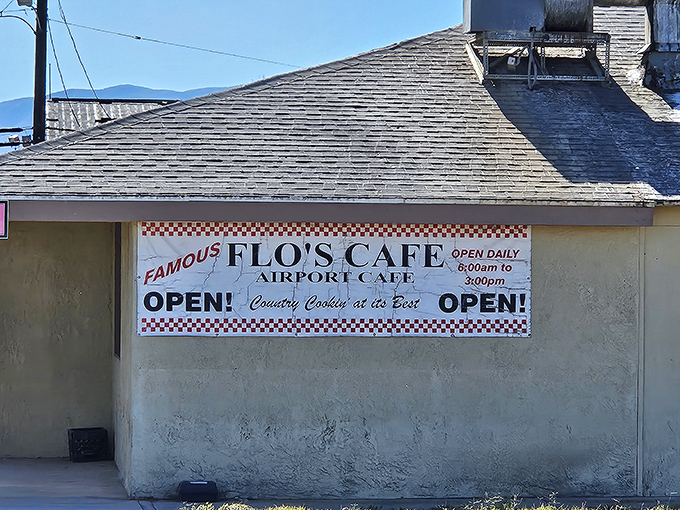 The unassuming exterior of Flo's Airport Cafe promises what fancy restaurants can't &ndash; honest food with zero pretension and 100% satisfaction guaranteed.