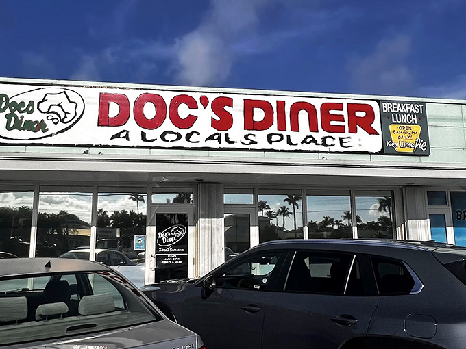 The unassuming storefront of Doc's Diner proudly declares itself "A Local's Place" &ndash; the Keys equivalent of finding the secret password to culinary paradise.