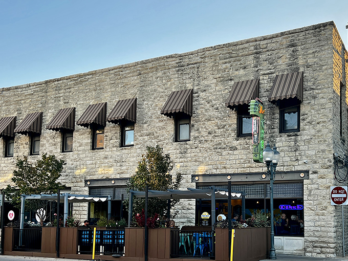The Chef's stone facade stands proud on Manhattan's main drag, where breakfast dreams come true daily.